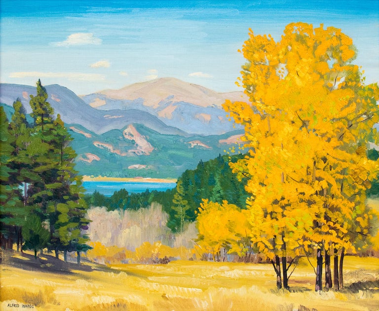 Alfred Wands - Mountain Landscape, Autumn, Colorado Oil Painting, Aspen ...