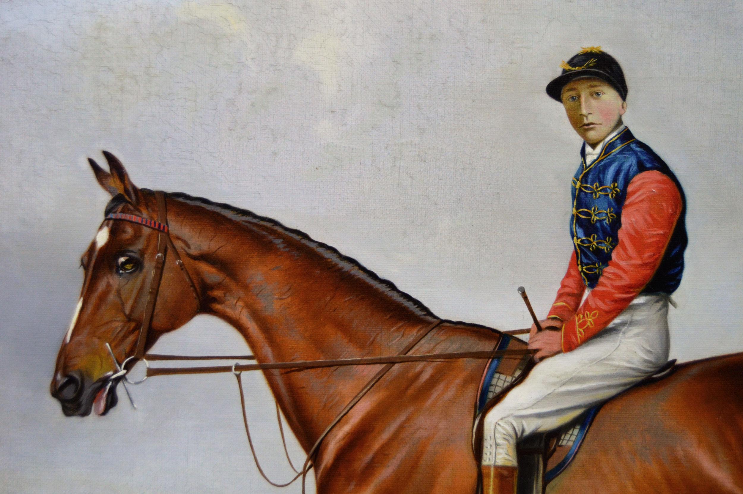 Alfred Wheeler - Sporting horse portrait oil painting of the racehorse ...