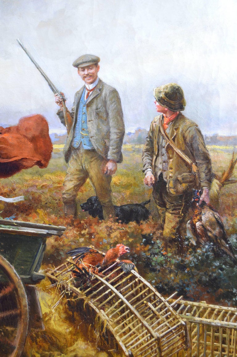 Alfred William Strutt - Grande peinture à l'huile de genre/sport du 19e ...