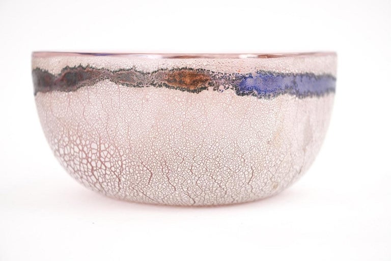 Alfredo Barbini for Barbini Scavo Murano Bowl For Sale at 1stDibs