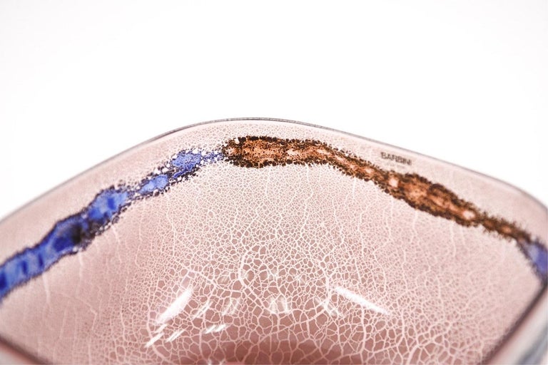 Alfredo Barbini for Barbini Scavo Murano Bowl For Sale at 1stDibs