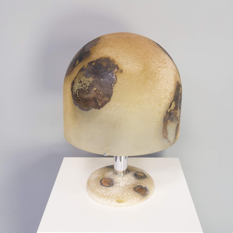 Alfredo Barbini Scavo Glass Medusa Table Lamp For Sale at 1stDibs