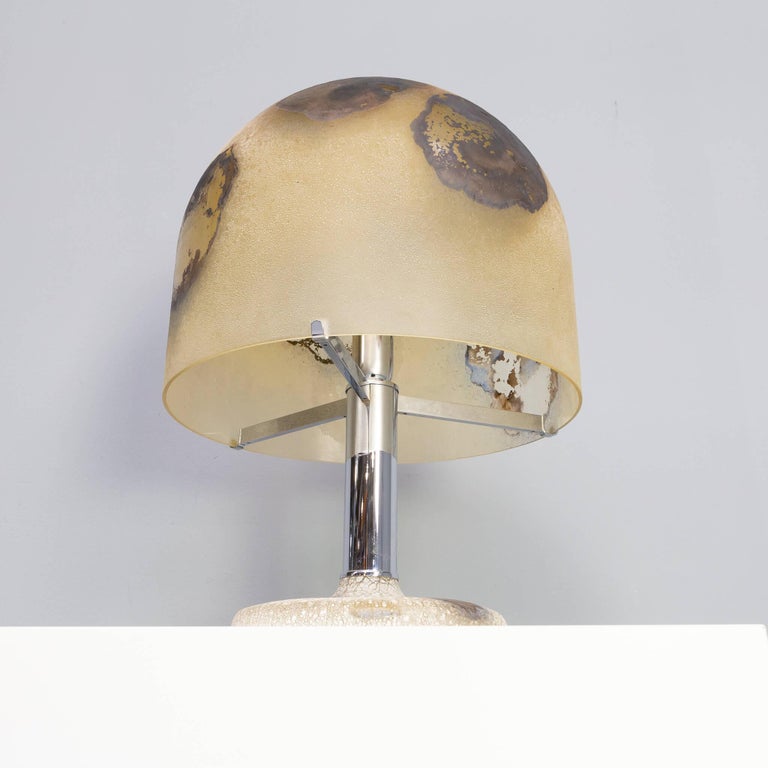 Alfredo Barbini Scavo Glass Medusa Table Lamp For Sale at 1stDibs