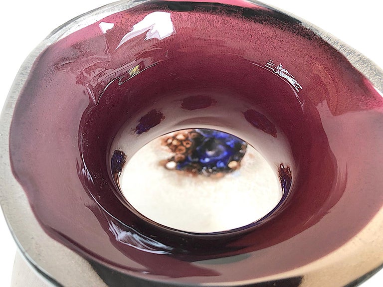 Alfredo Barbini, Scavo Vase, Murano Pauly, Extra Large For Sale at 1stDibs