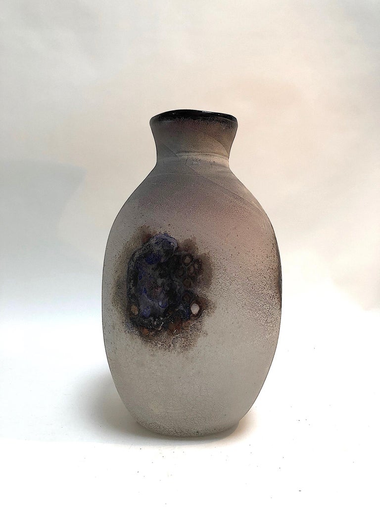 Alfredo Barbini, Scavo Vase, Murano Pauly, Extra Large For Sale at 1stDibs