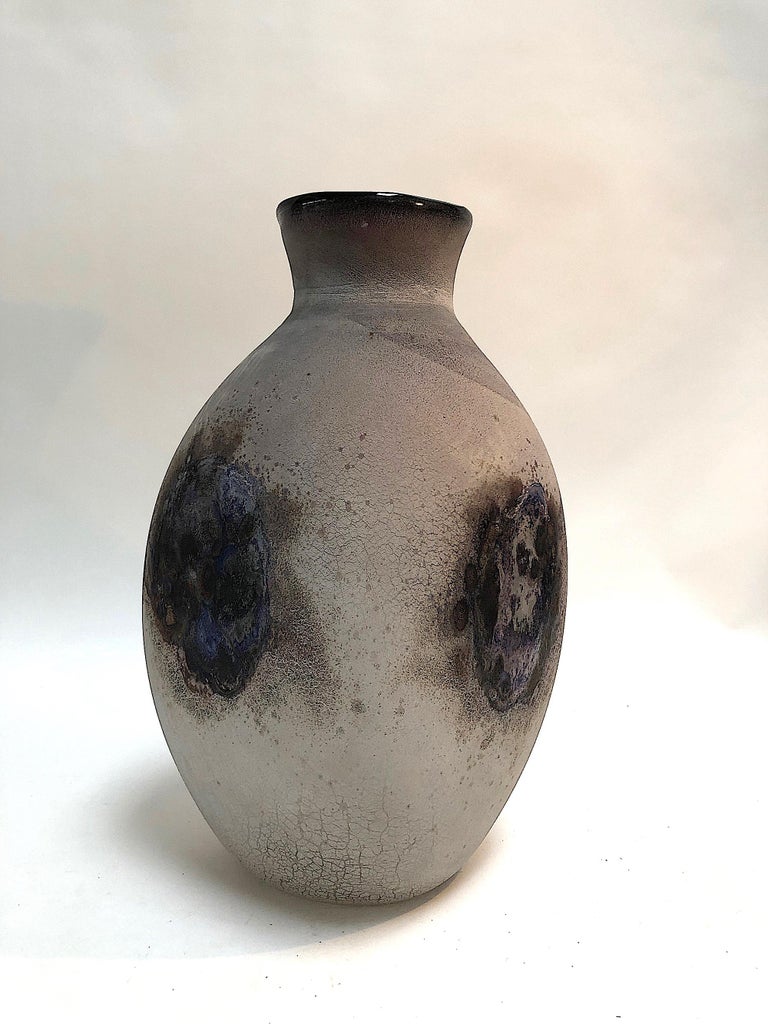 Alfredo Barbini, Scavo Vase, Murano Pauly, Extra Large For Sale at 1stDibs