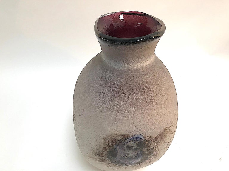 Alfredo Barbini, Scavo Vase, Murano Pauly, Extra Large For Sale at 1stDibs