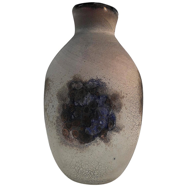 Alfredo Barbini, Scavo Vase, Murano Pauly, Extra Large For Sale at 1stDibs