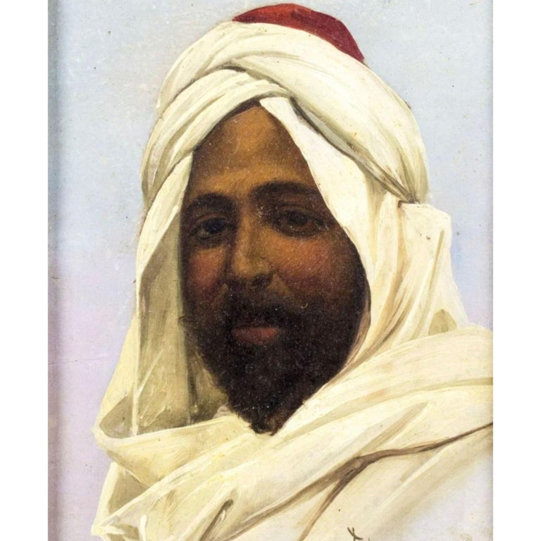 Alfredo Florez Gonzalez Antique Oil Painting "Portrait of Middle ...