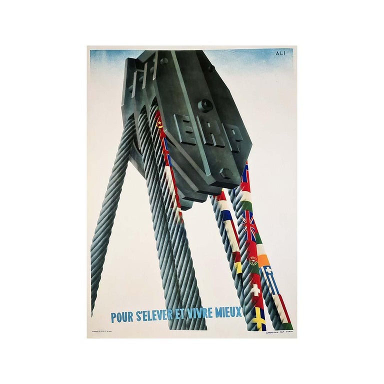 Alfredo Lalia - Original WWII Political poster for the ERP European ...