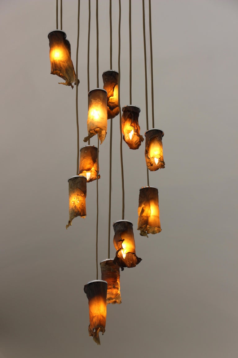 Algae Chandelier, Contemporary Customizable Lighting in Natural ...