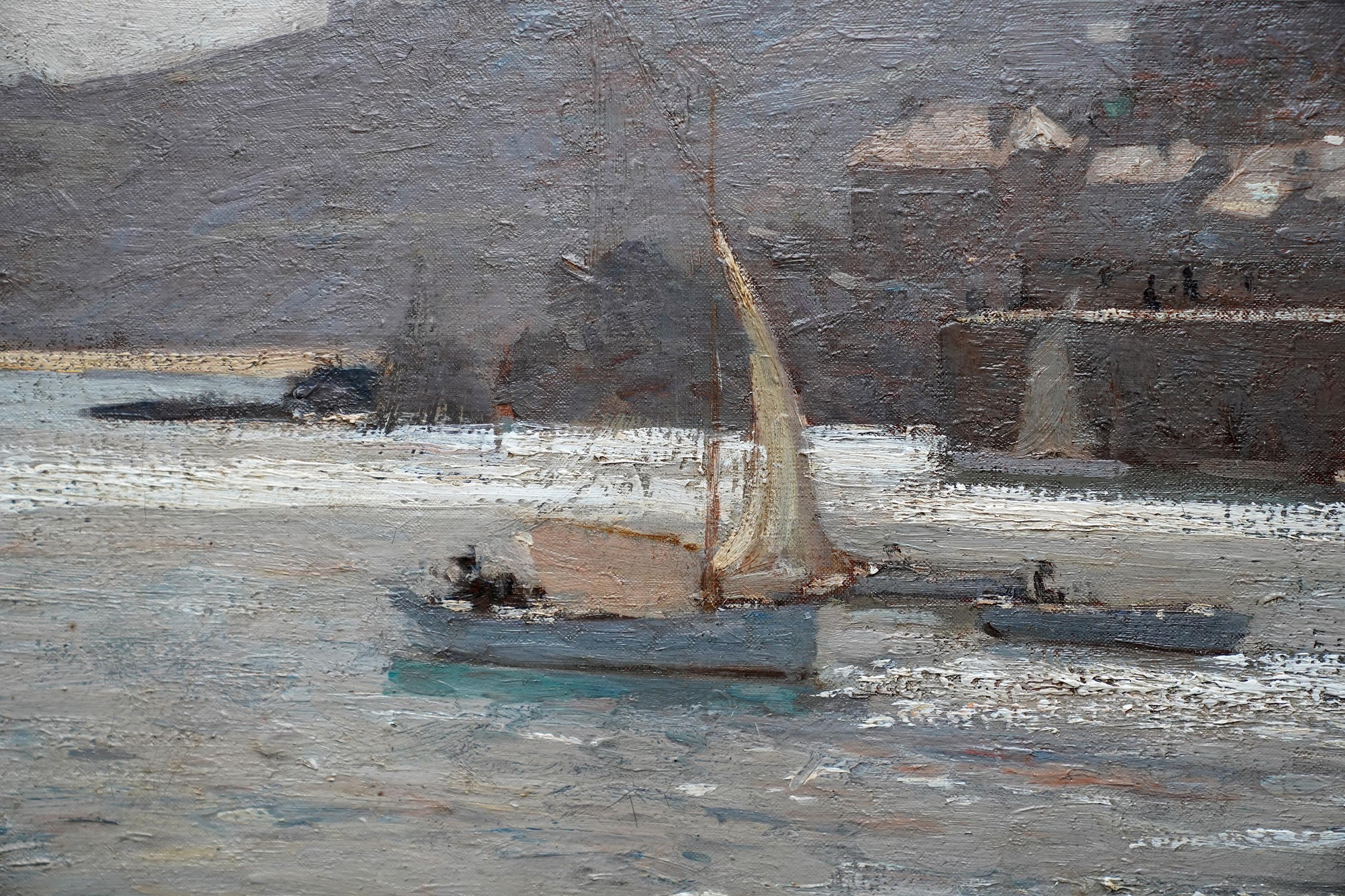 Algernon Talmage - Newlyn Harbour Seascape - British Edwardian Newlyn ...