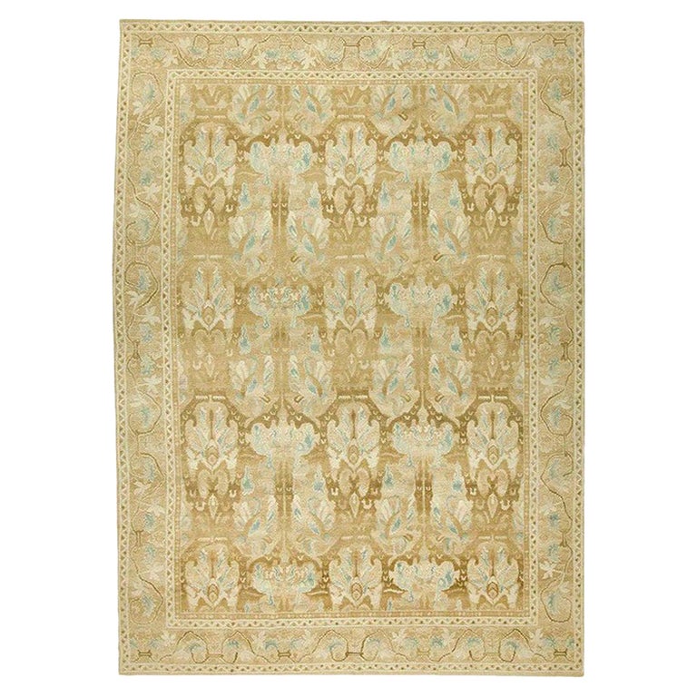 Alhambra Design Beige and Blue Handmade Wool Rug by Doris Leslie Blau ...
