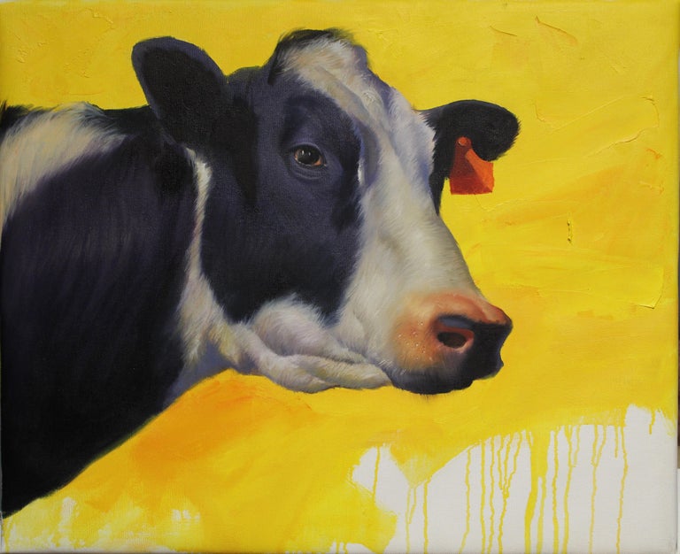 Ali Ghassan - "Mucca", Oil Painting For Sale at 1stDibs
