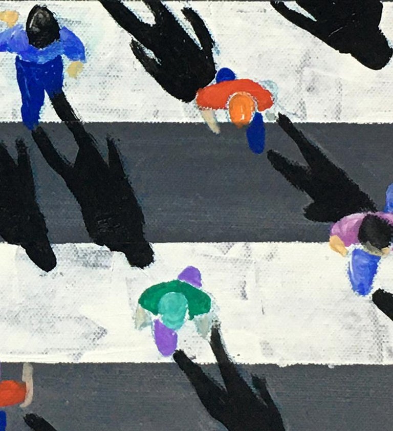 Ali Mourabet - Zebras, Cityscape Figurative Painting, Street Art, Arial ...