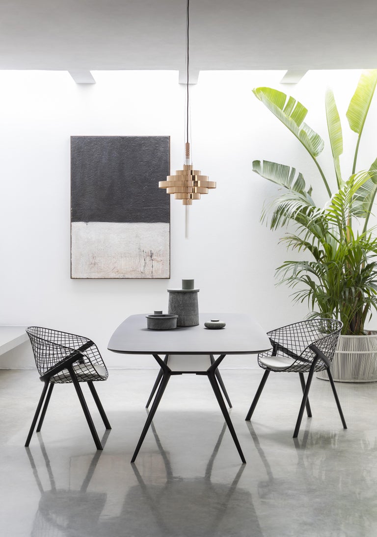 Alias 040 Kobi Chair with Small Pad in White and Grey Lacquered ...