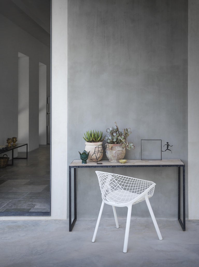 Alias 040 Kobi Chair with Small Pad in White and Grey Lacquered ...