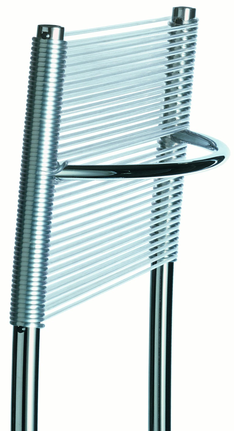 Alias 101 Spaghetti Chair with Clear PVC Seat and Chromed Steel Frame ...