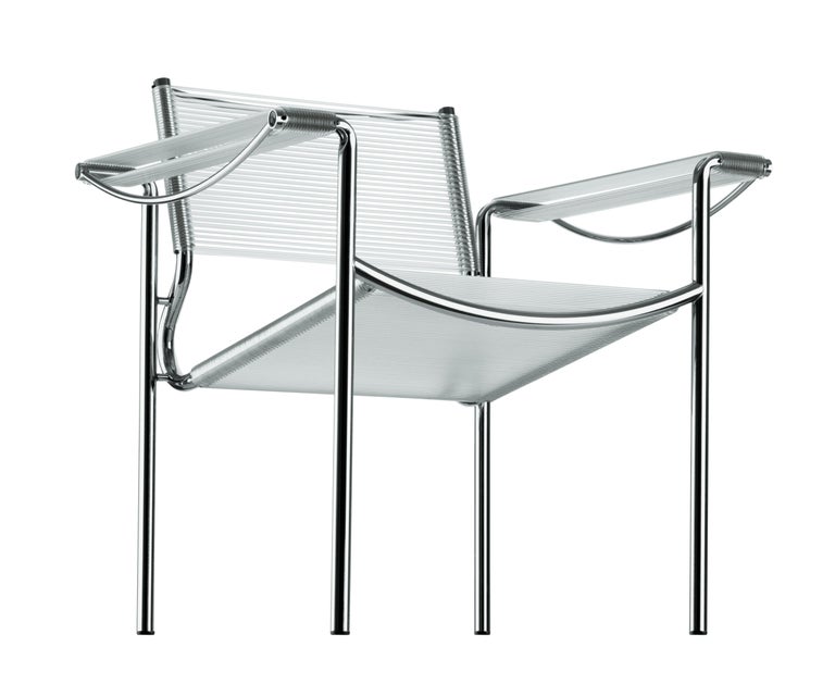 Alias 109 Spaghetti Armchair with Clear PVC Seat and Chromed Steel ...