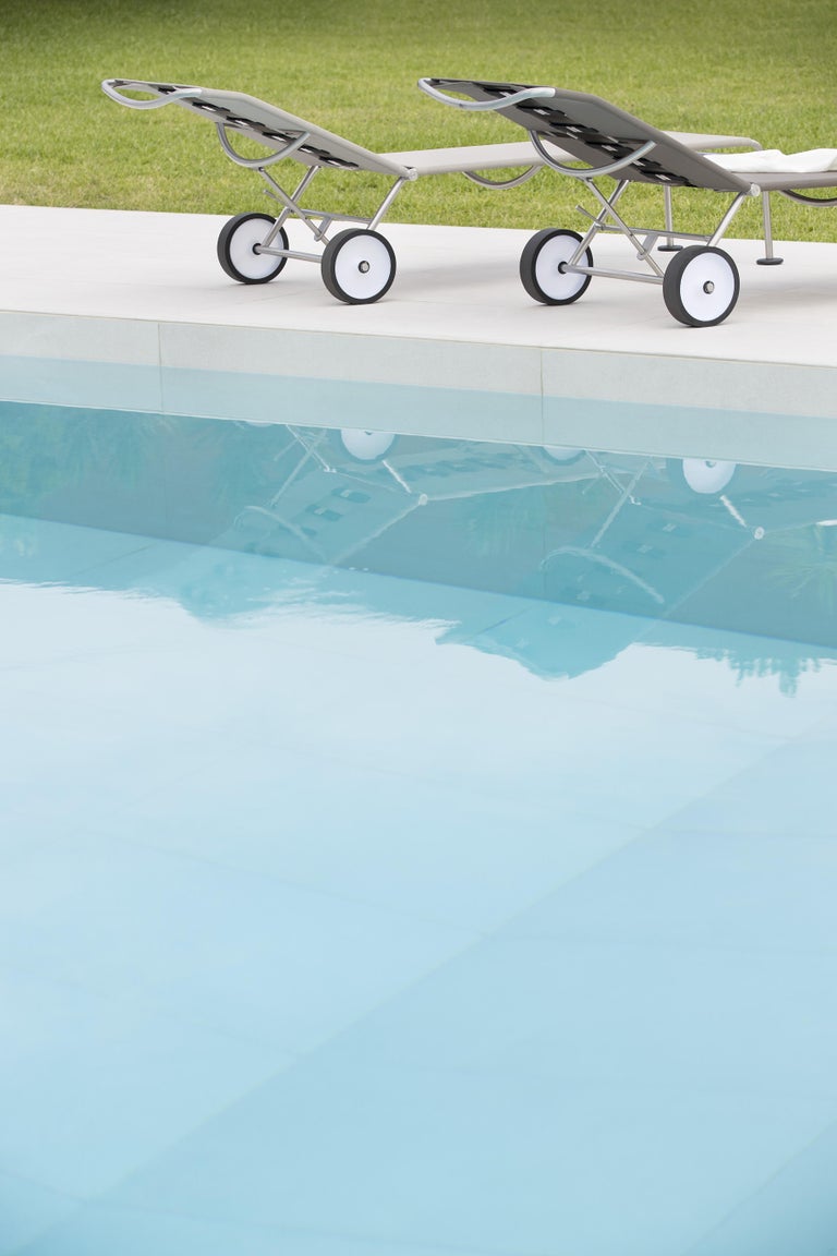 Alias 251_O Green Sun Lounger Chair in Light Grey with Steel Frame For ...