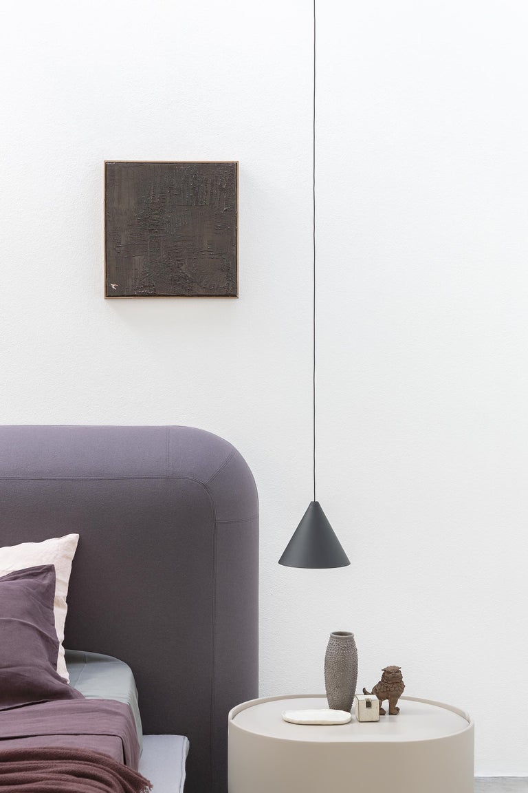 Alias 28A Medium Okome Bed with Headboard Upholstered in White by Nendo ...