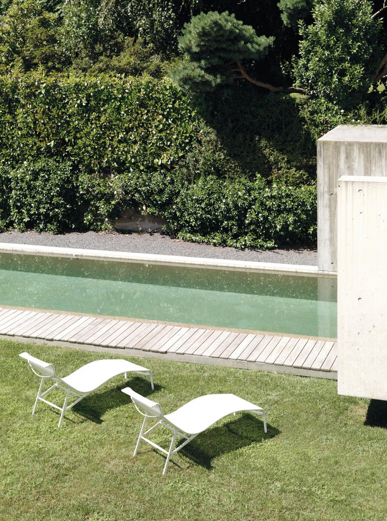 Alias 419_O Longframe Outdoor Chair in White Mesh with Lacquered ...