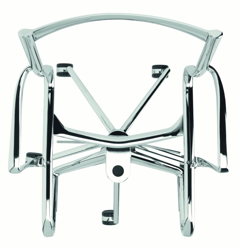 Alias 445 Rollingframe+ Tilt 47 Chair in Black Mesh and Chromed ...