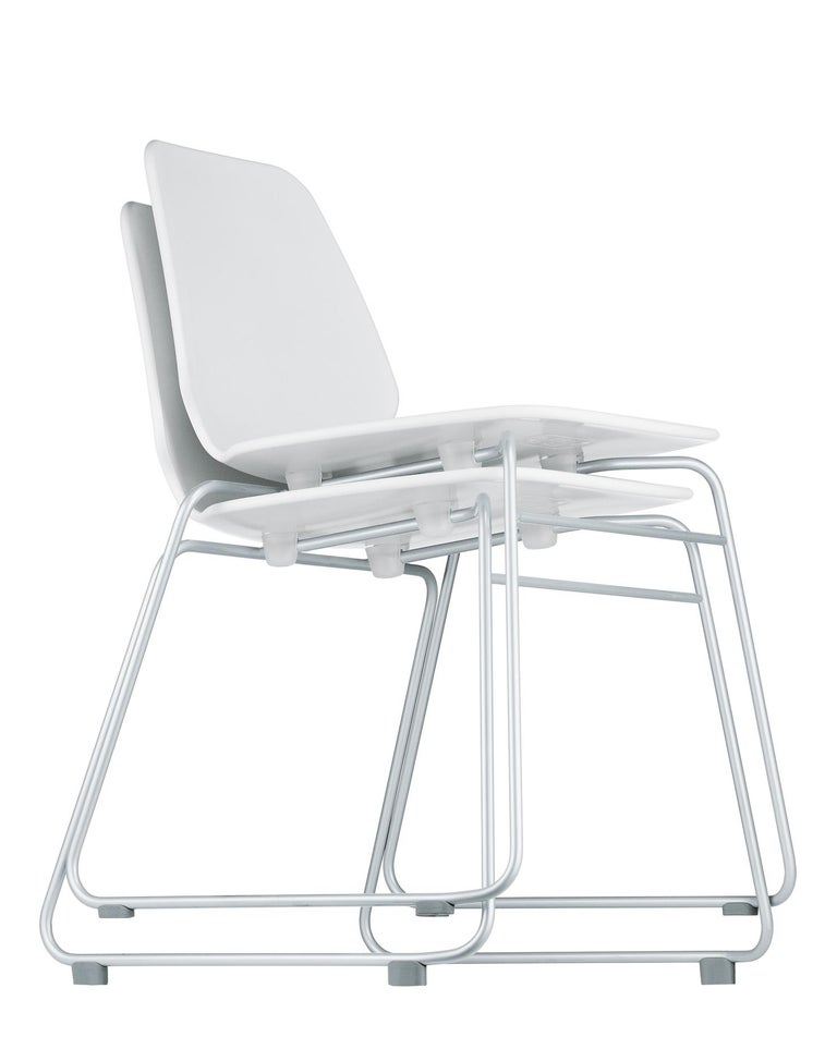Alias 531 Selinunte Sledge Chair in White Seat and Lacquered Steel ...
