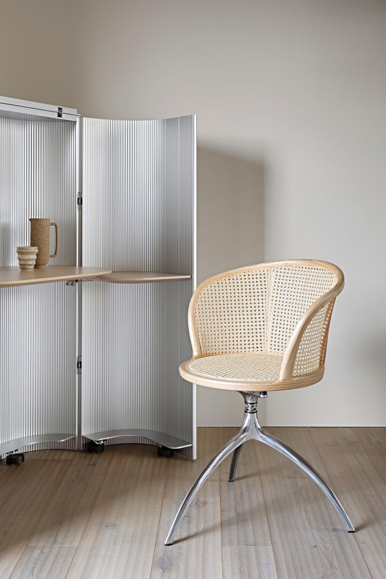 Alias 901 Young Lady Chair with Brown Upholstered Seat and Polished ...