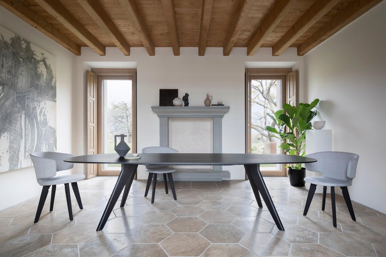 Alias AGO AG7 Oval Table with Natural Oak and Metal Frame in Lacquered ...