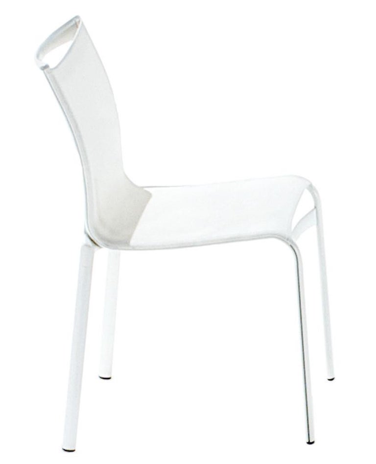 Alias Highframe 40 Chair in White Mesh with Lacquered Aluminium Frame ...