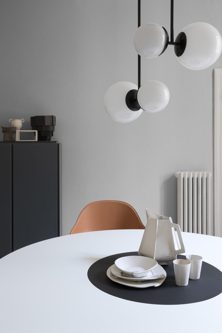 Alias Large 08C Manzù Turn Table in Grey Anodised Top with White ...