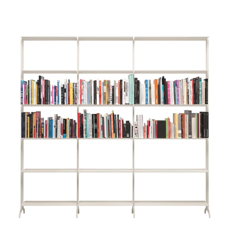 Alias Large J09 Aline Bookshelf in White Lacquered Aluminum Frame For ...