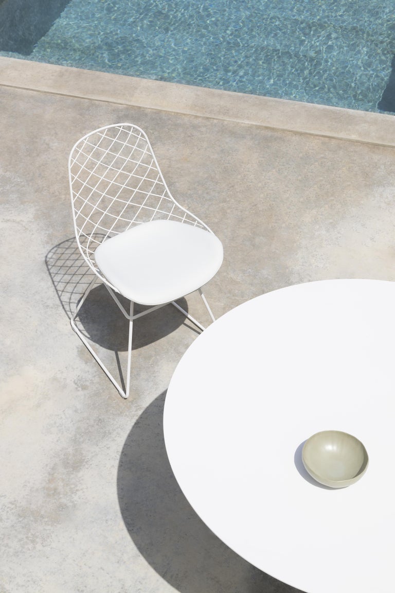 Alias N01 Kobi Sledge Outdoor Chair in Leather Seat with White ...