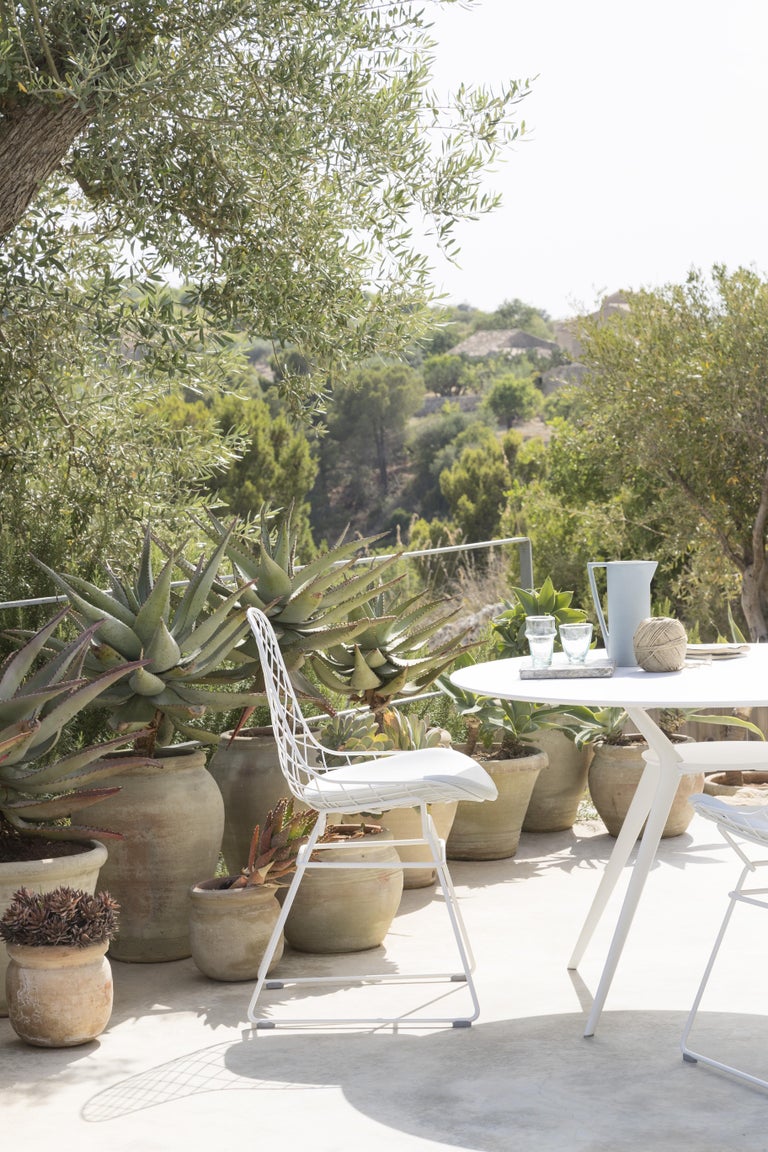 Alias N01 Kobi Sledge Outdoor Chair in Leather Seat with White ...