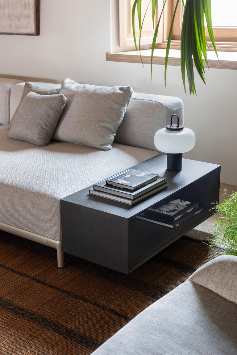 Alias P38 AluZen Soft Angular Sofa in Brown Upholstery and Anodized ...