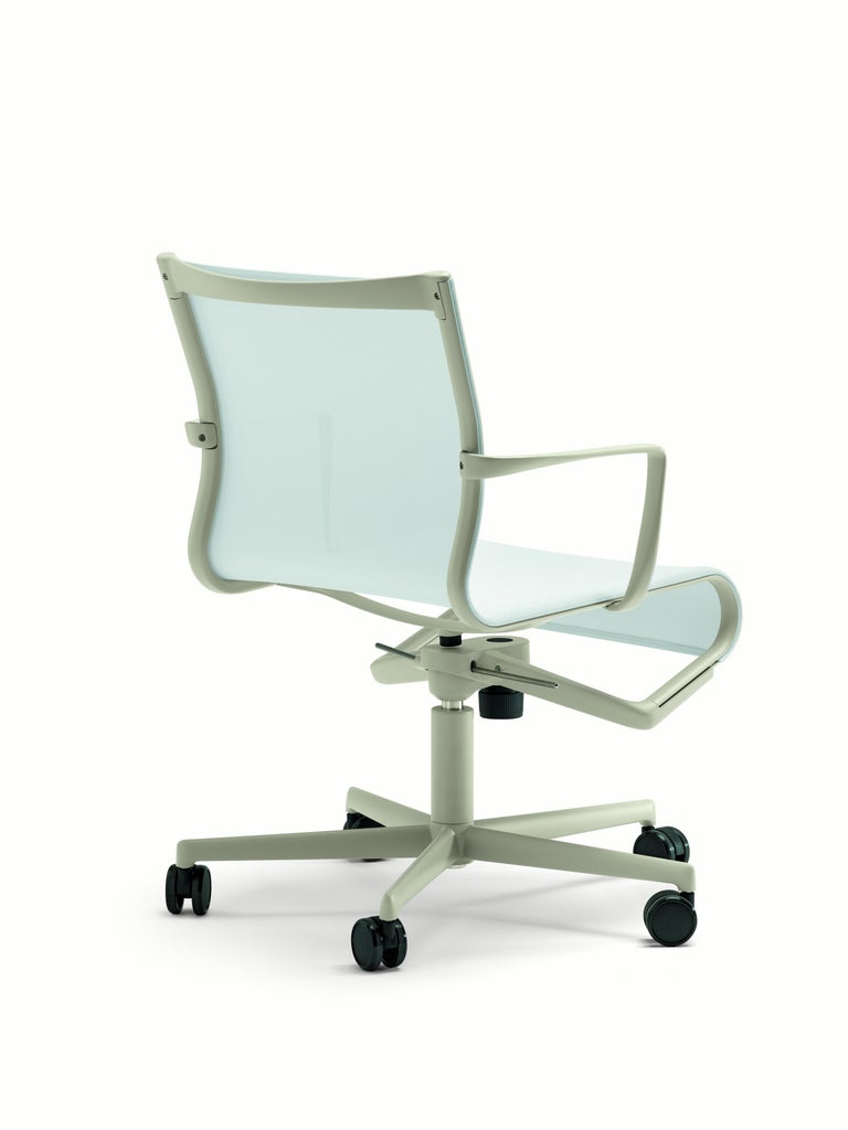 Alias Rollingframe Chair 52 in White Mesh Upholstery with Sand ...