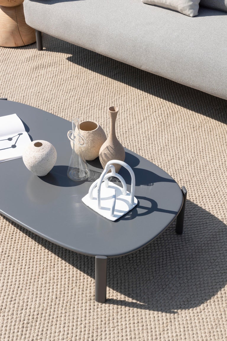Alias T10_O Ten Outdoor Table 120x60 in Grey Ceramic Top with Lacquered ...