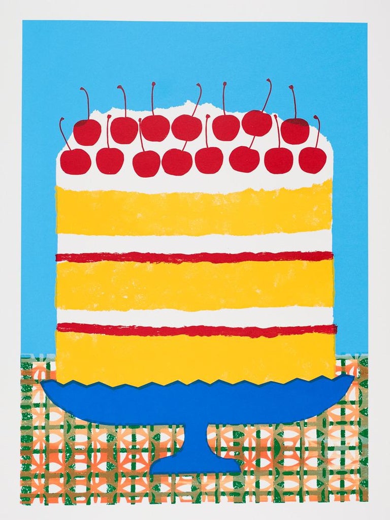 Alice Oehr - Cherry Jam Sponge 57 Cake Screen Print For Sale at 1stDibs