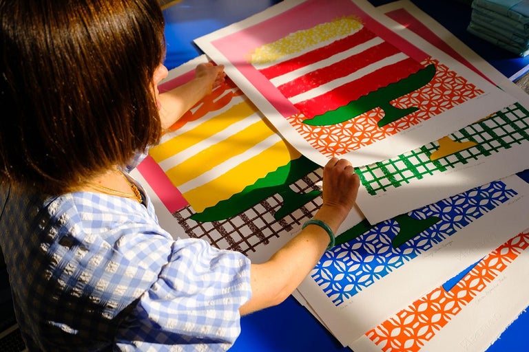 Alice Oehr - Toasted Almond Cocoa Cream Cake Screen Print For Sale at ...