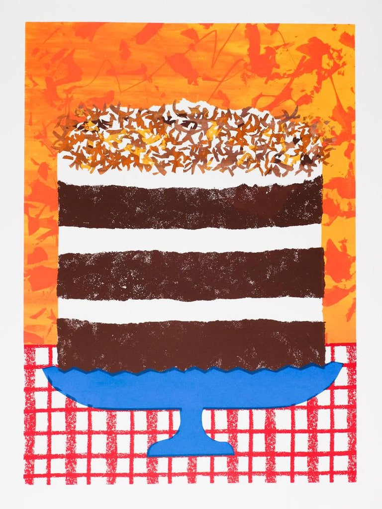 Alice Oehr - Triple Chocolate Layer Cake Screen Print For Sale at 1stDibs