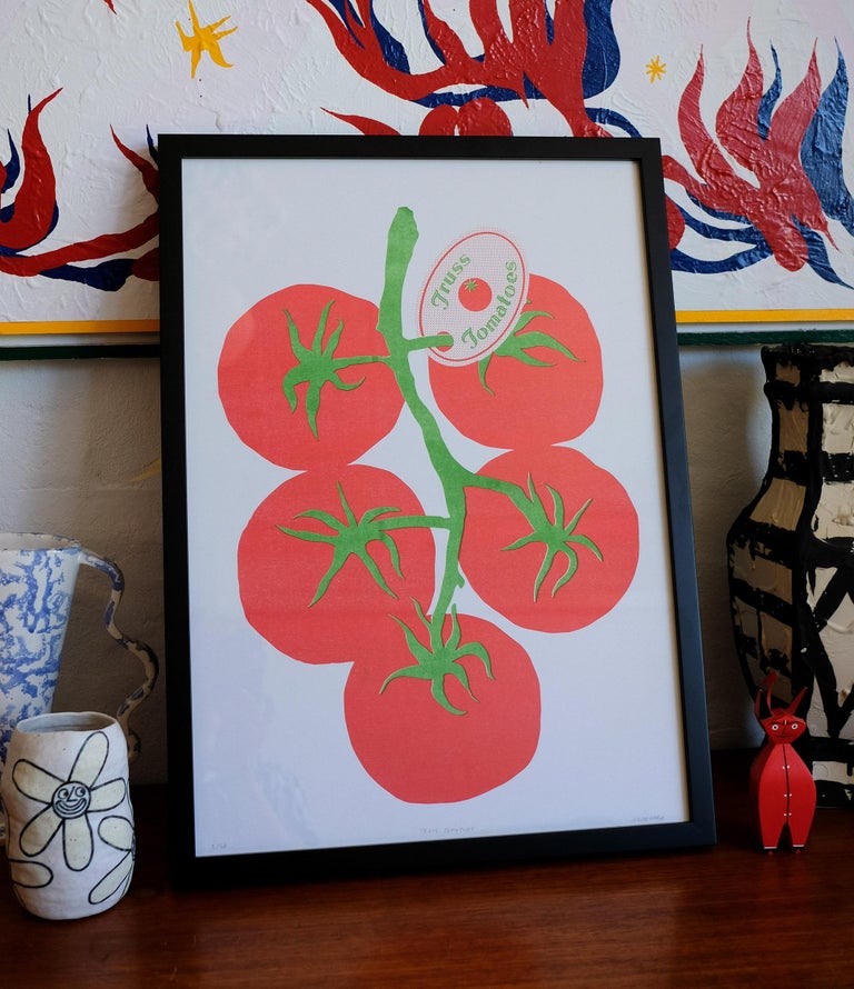 Alice Oehr - Truss Tomatoes Risograph Print For Sale at 1stDibs