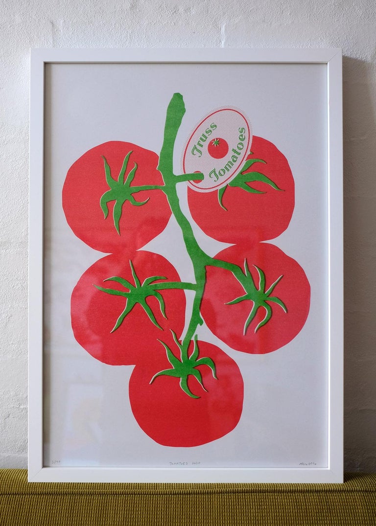 Alice Oehr - Truss Tomatoes Risograph Print For Sale at 1stDibs