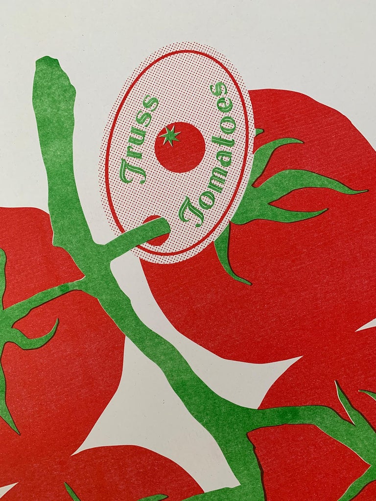 Alice Oehr - Truss Tomatoes Risograph Print For Sale at 1stDibs