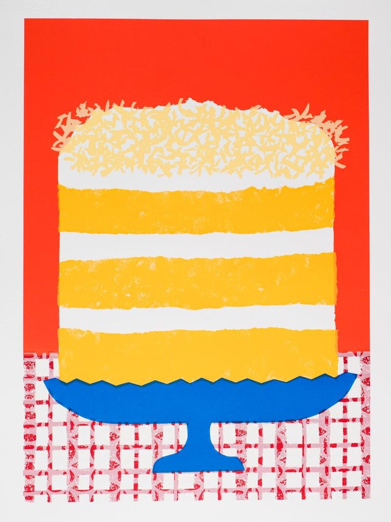 Alice Oehr - Vanilla Coconut Cream Cake Screen Print For Sale at 1stDibs