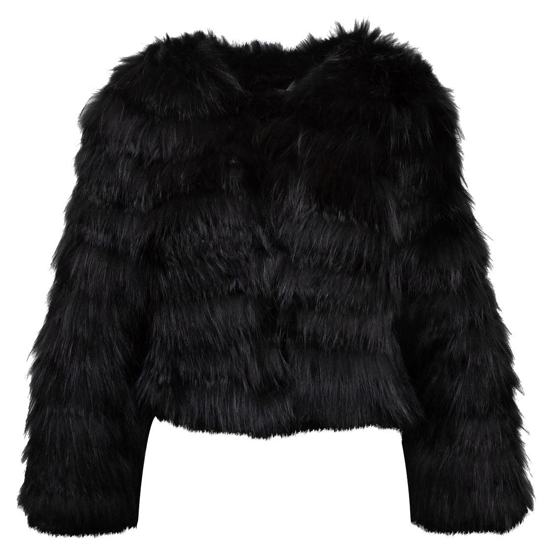 Pre-Loved Alice and Olivia Women's Multicoloured Fringe Leather Cropped ...