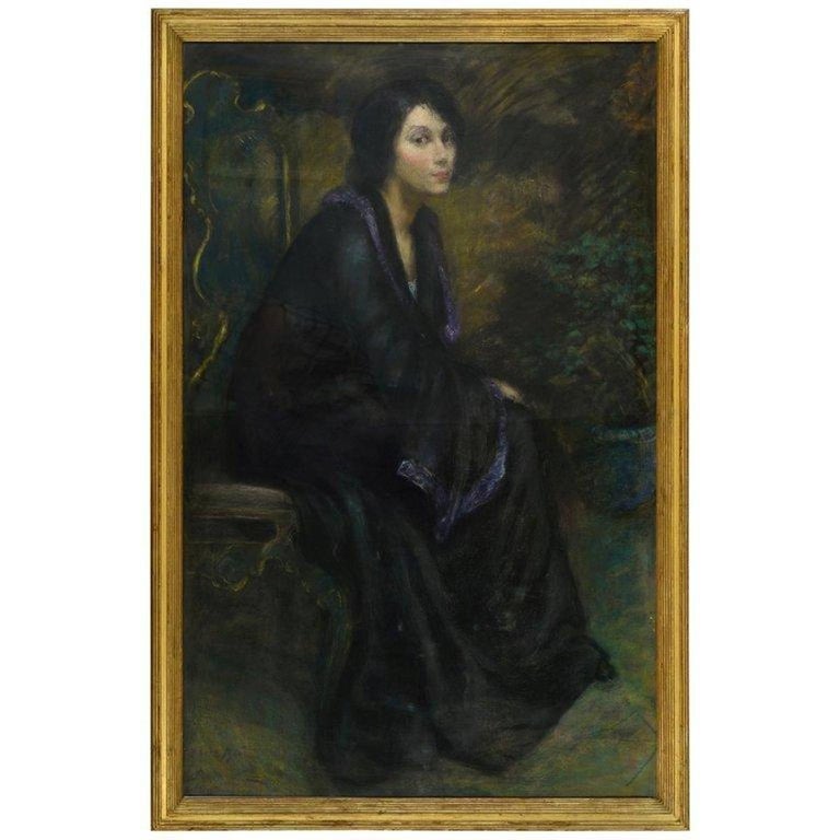 Alice Pike Barney - La chaise dorée En vente sur 1stDibs