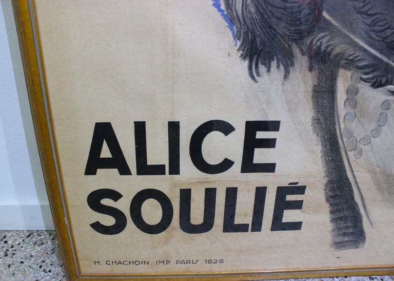 Lithograph Poster of Alice Soulie by Jean-Gabriel Domergue at 1stDibs