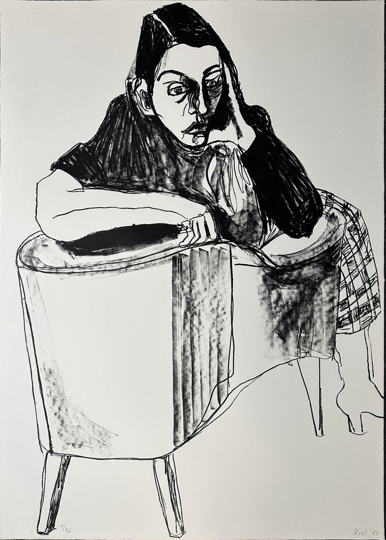 Alice Neel - Nancy in a Cast 1983 For Sale at 1stDibs