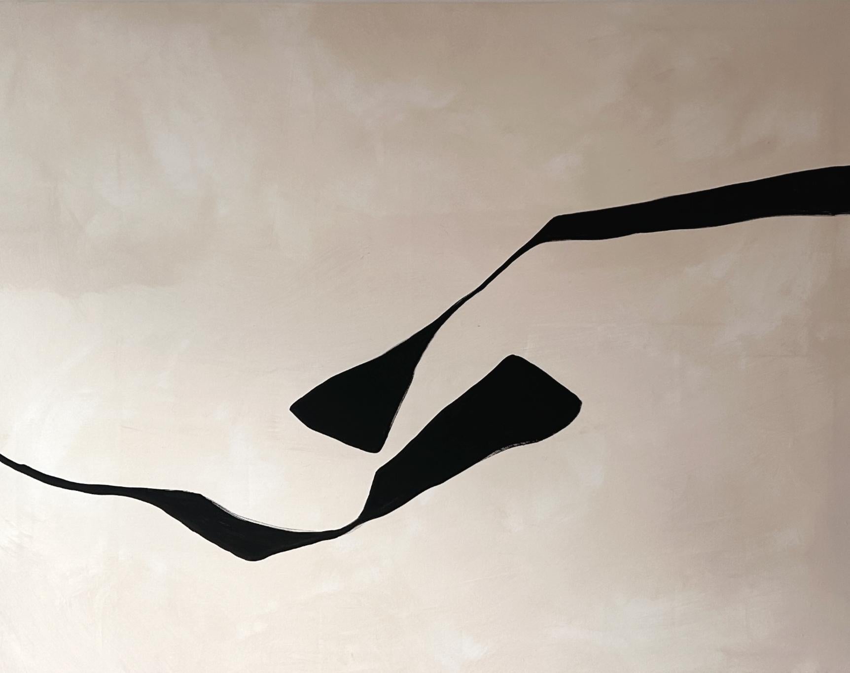 Alicia Gimeno - ABSTRACT Artwork Black Dark Lines Canvas by Spanish ...